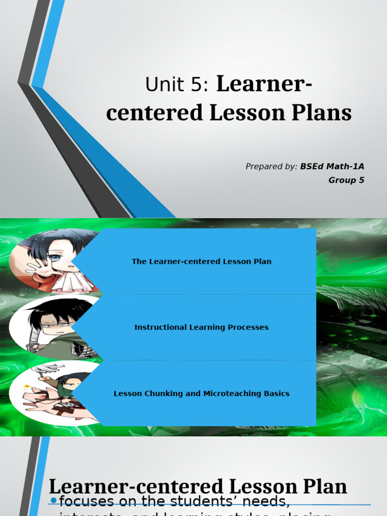 Learner Centered Lesson Plan 1 | PDF