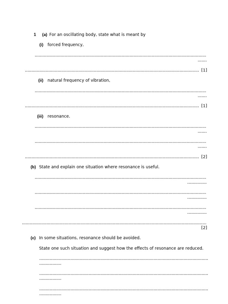 17.1 Oscillations - Cie Ial Physics - QP Theory | PDF 17.1 Oscillations - Cie Ial Physics - QP Theory | PDF