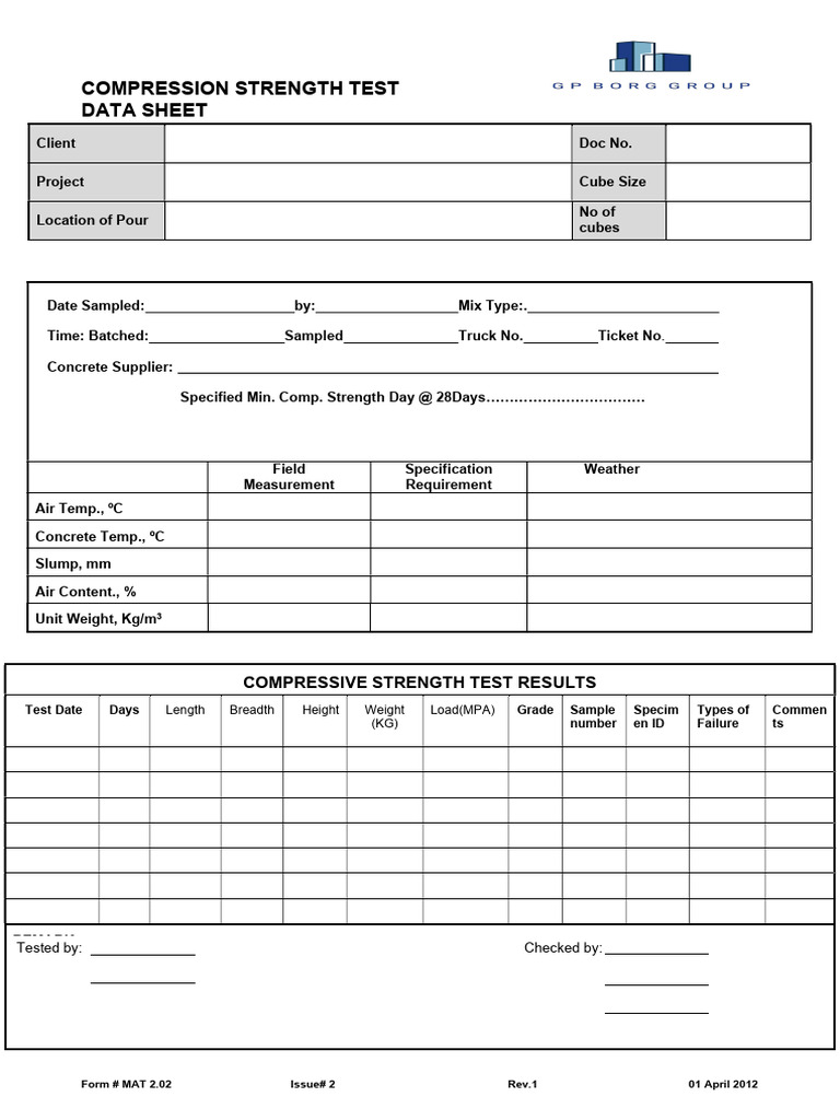 Trail mix test sheet of concrete | PDF