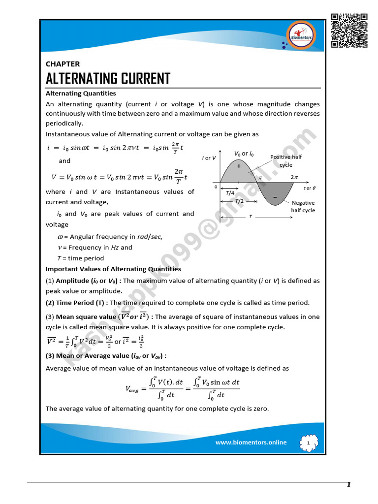 Alternating Current | PDF