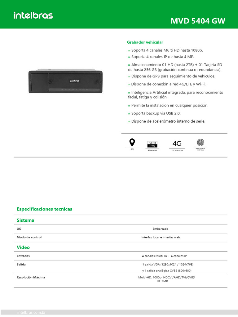 Datasheet MVD 5404 GW Espanhol | PDF