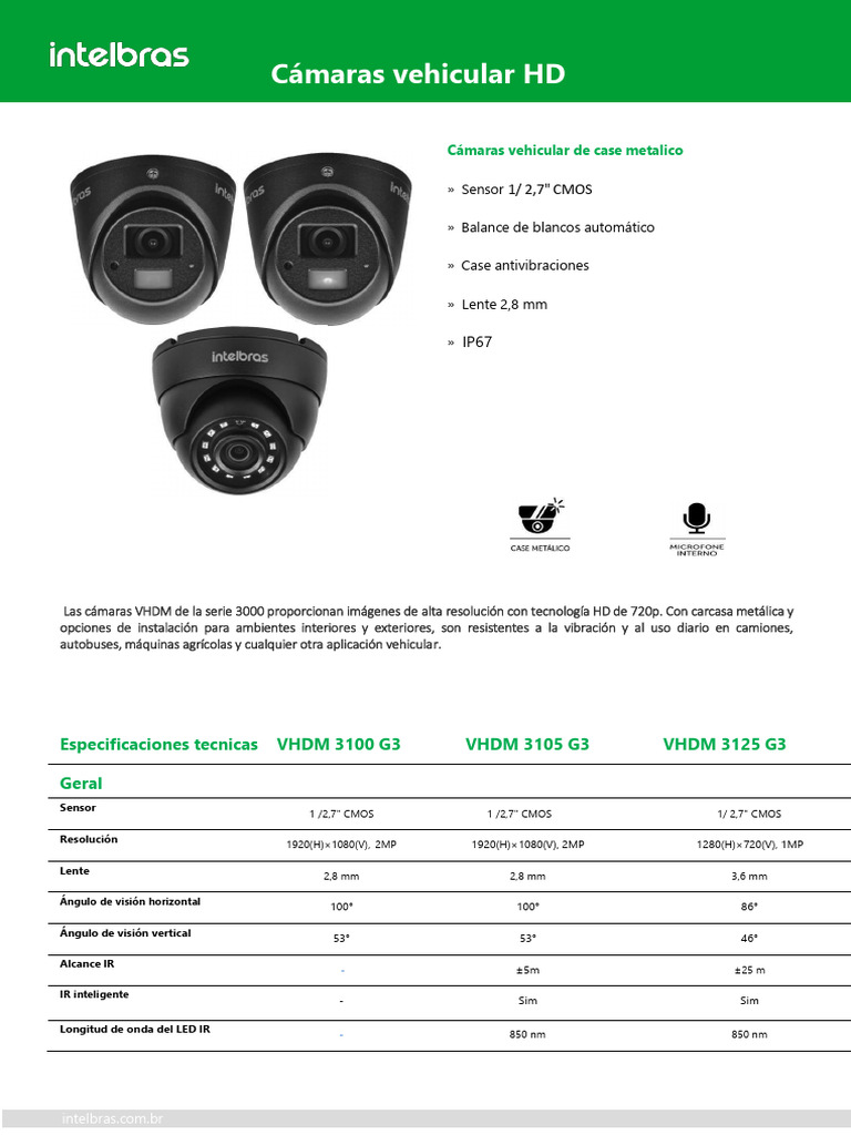 Datasheet VHDM 3100 g3 VHDM 3105 g3 VHDM 3125 g3 - Espanhol | PDF