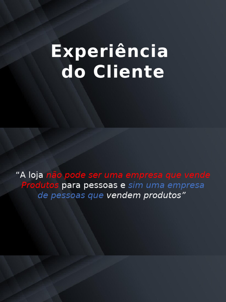 Experiência Do Cliente | PDF