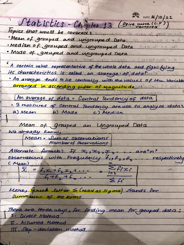 Sharon Personal Notes X - Mathematics | PDF