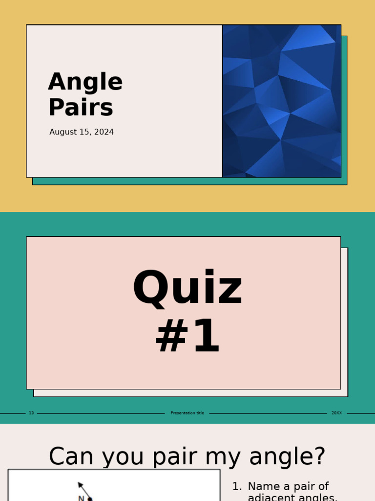 M7 - Angle Pairs | PDF