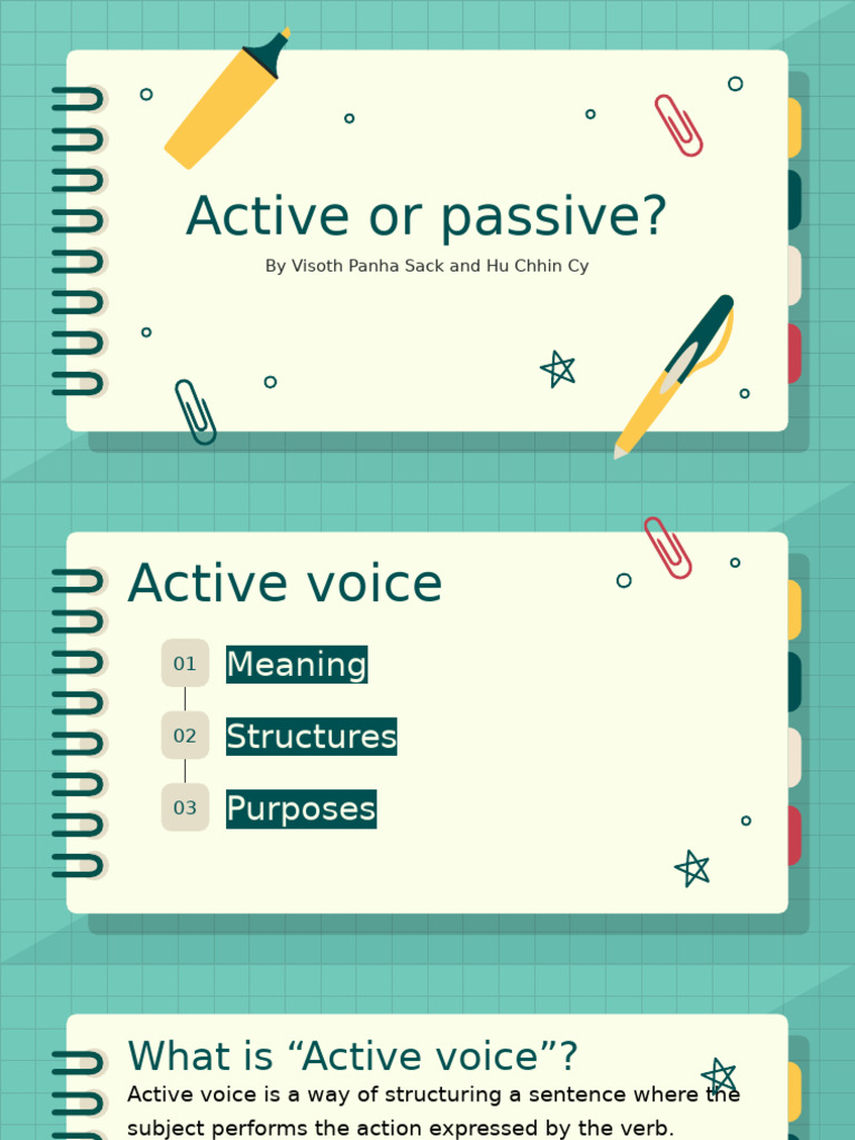 Active or Passive | PDF