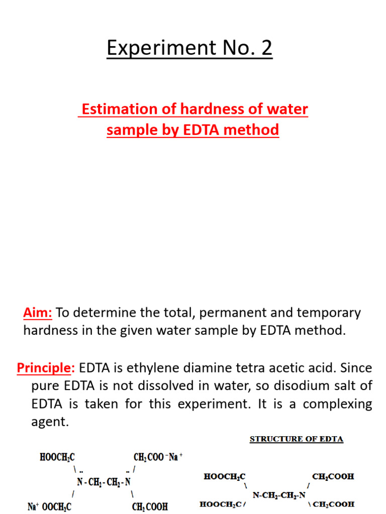 Experiment No. - 2 - Hardness of Water Sample | PDF