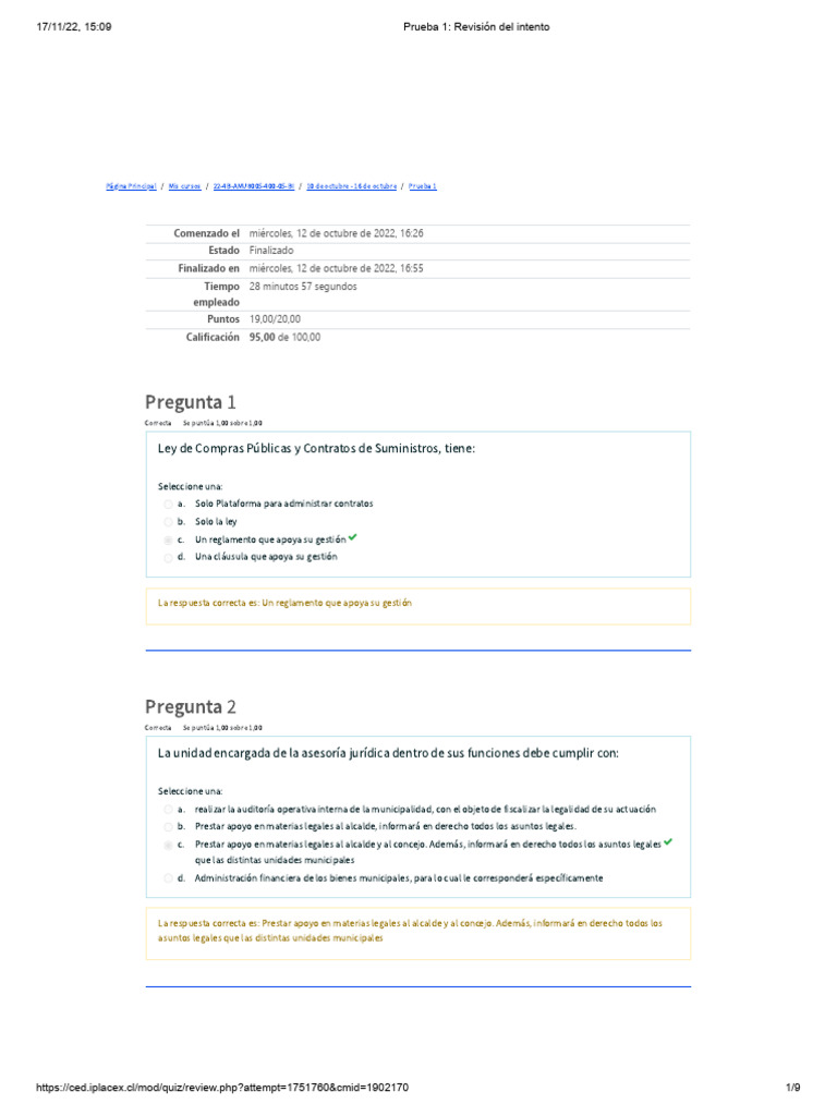 Prueba 1 Adm Municipal | PDF