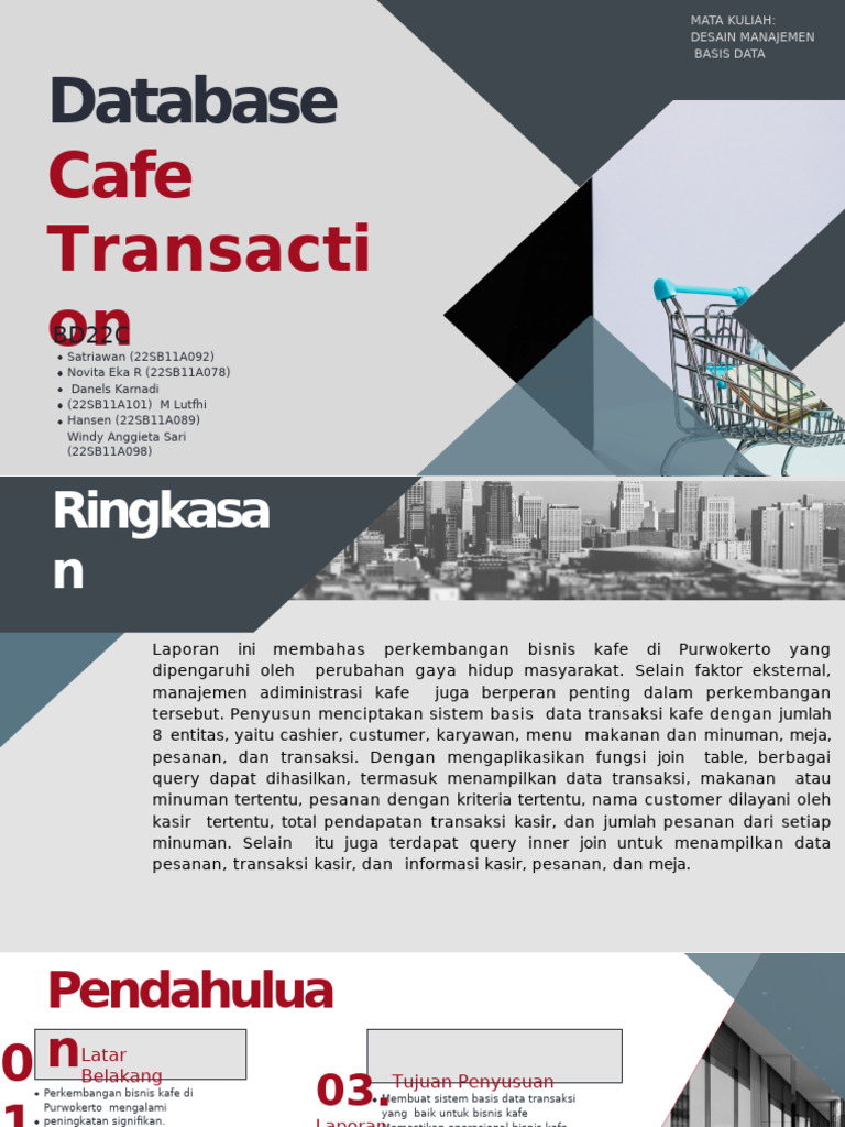 Tugas Akhir Desain Manajemen Basis Data | PDF