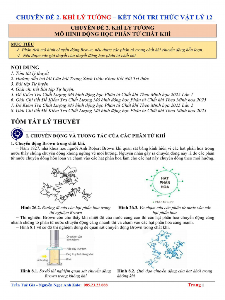 Mo Hinh Dong Hoc Phan Tu Chat Khi | PDF