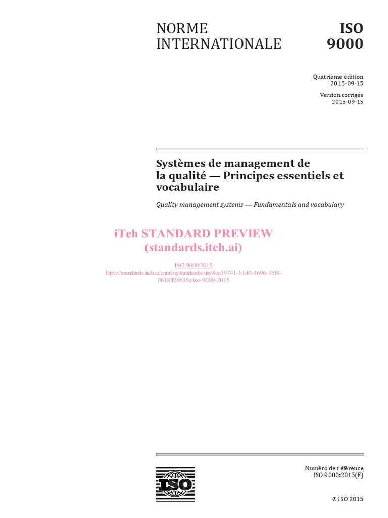 Iso 9000 2015 | PDF