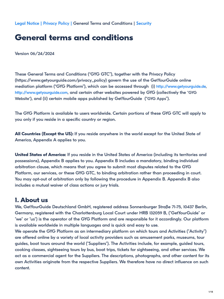 GYG Terms Conditions en-US | PDF