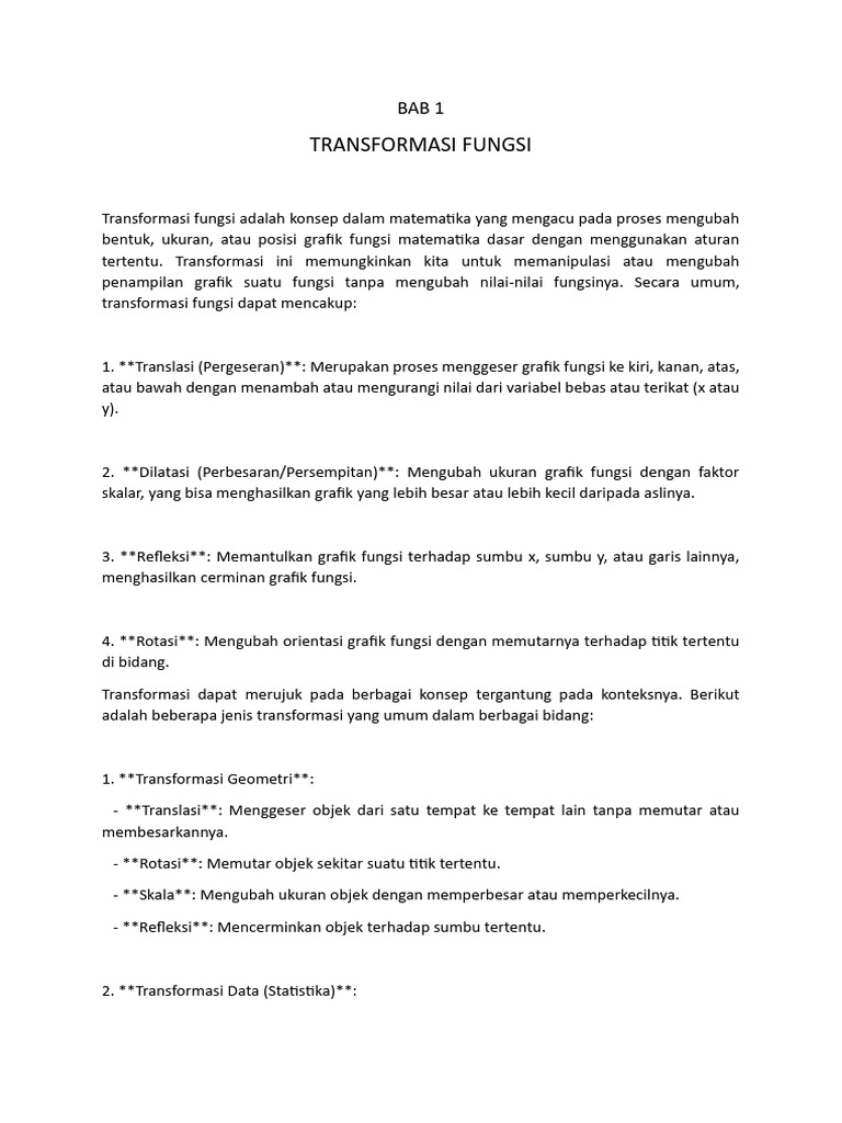 Transformasi Fungsi1724055526 | PDF