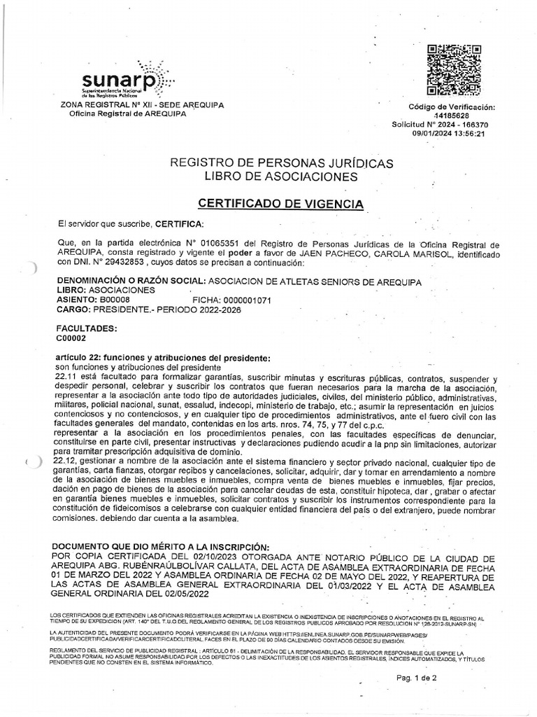 Vigencia Poder | PDF