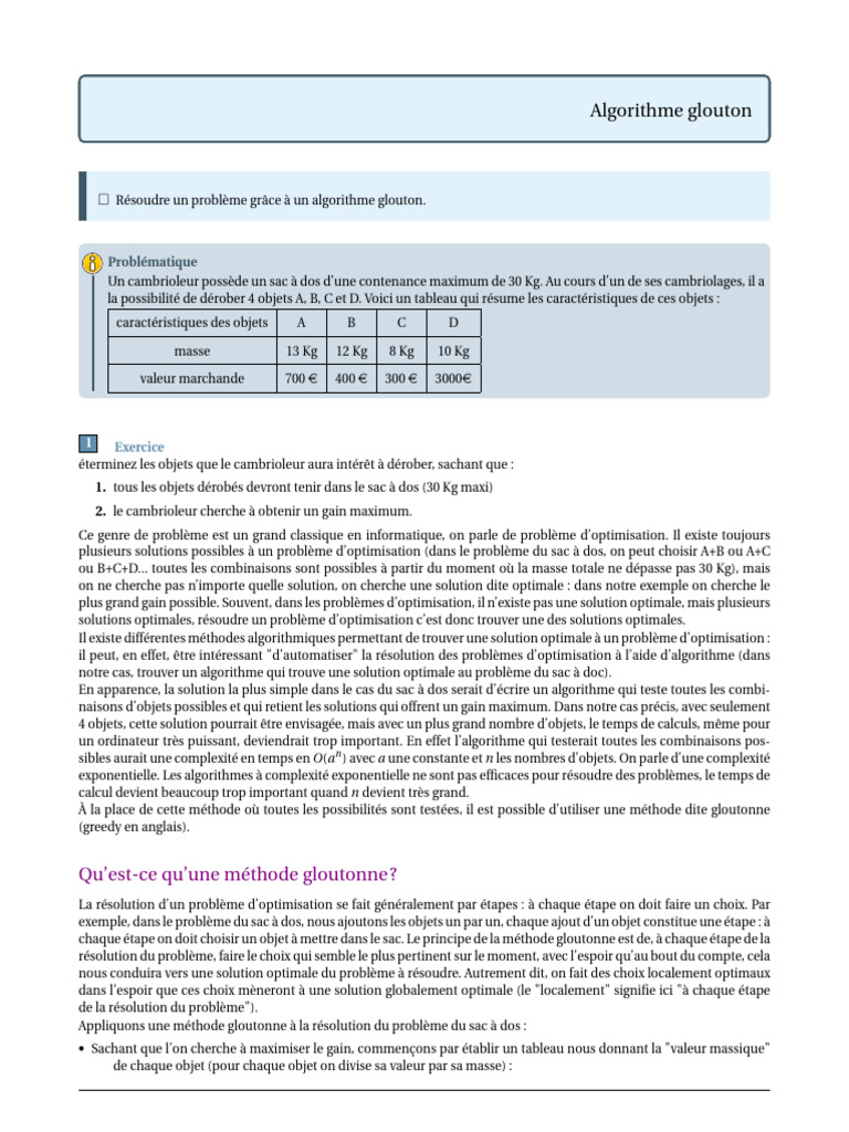 Algorithme de Glouton | PDF