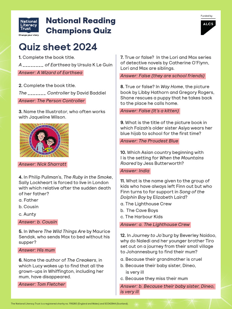 2024 Quiz Sheets | PDF