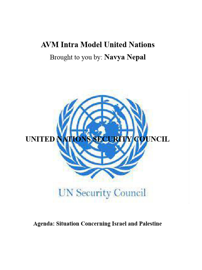 UNSC Study Guide - Navya X AVM MUN | PDF