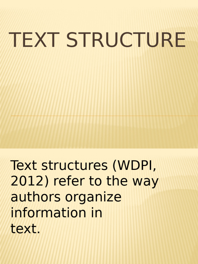 Text Structure | PDF