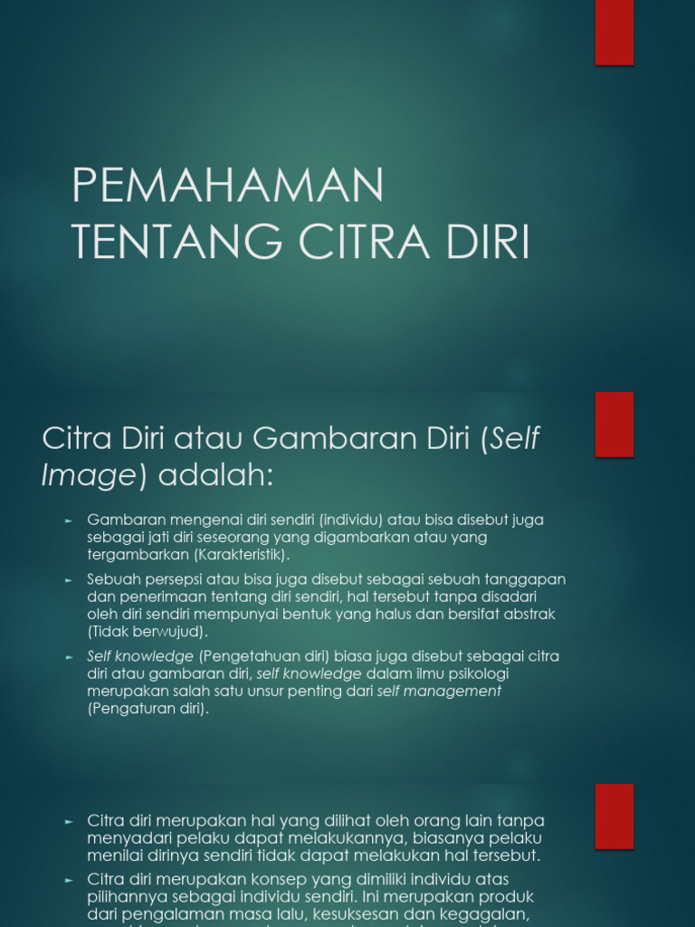 Pemahaman Tentang Citra Diri | PDF