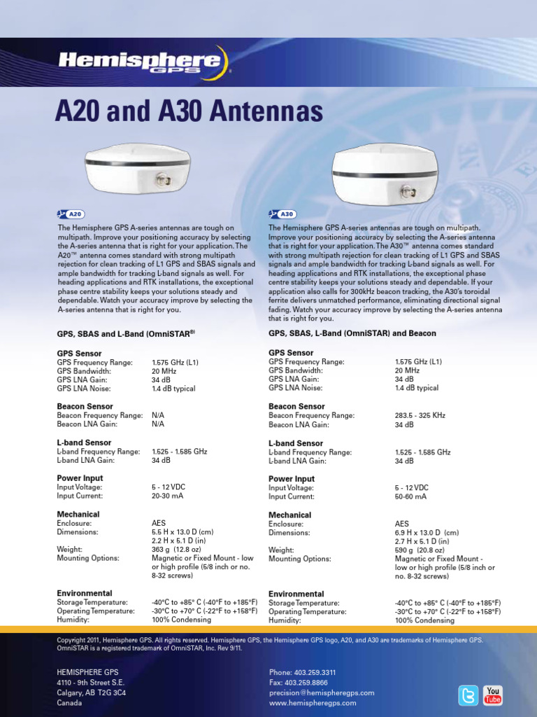 Hemisphere GPS - A20 STI | PDF