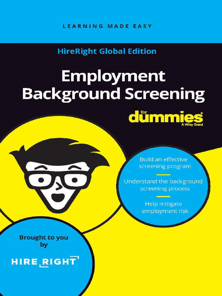 HireRight Special Edition Dummies Guide To Employment Background ...