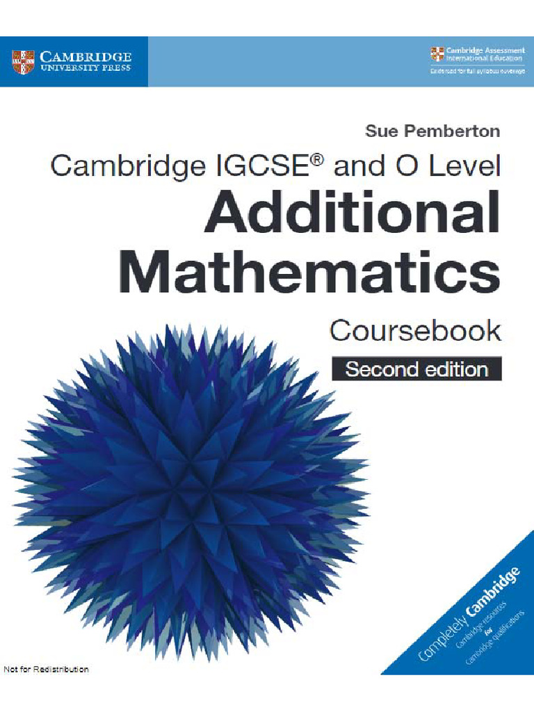 Additional Mathematics Course Book (Second Edition) | PDF