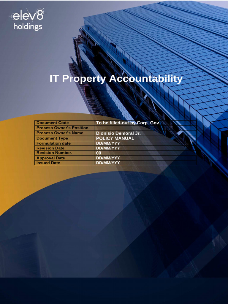 It Property Accountability Policy 1 | PDF