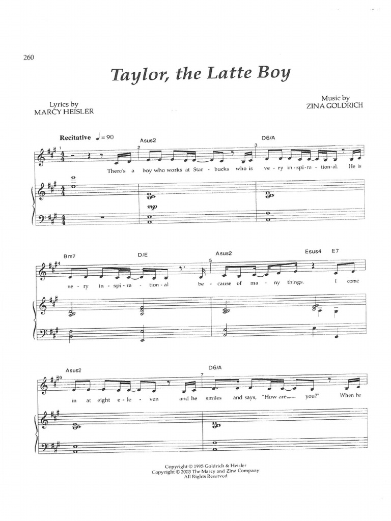 Taylor The Latte Boy | PDF