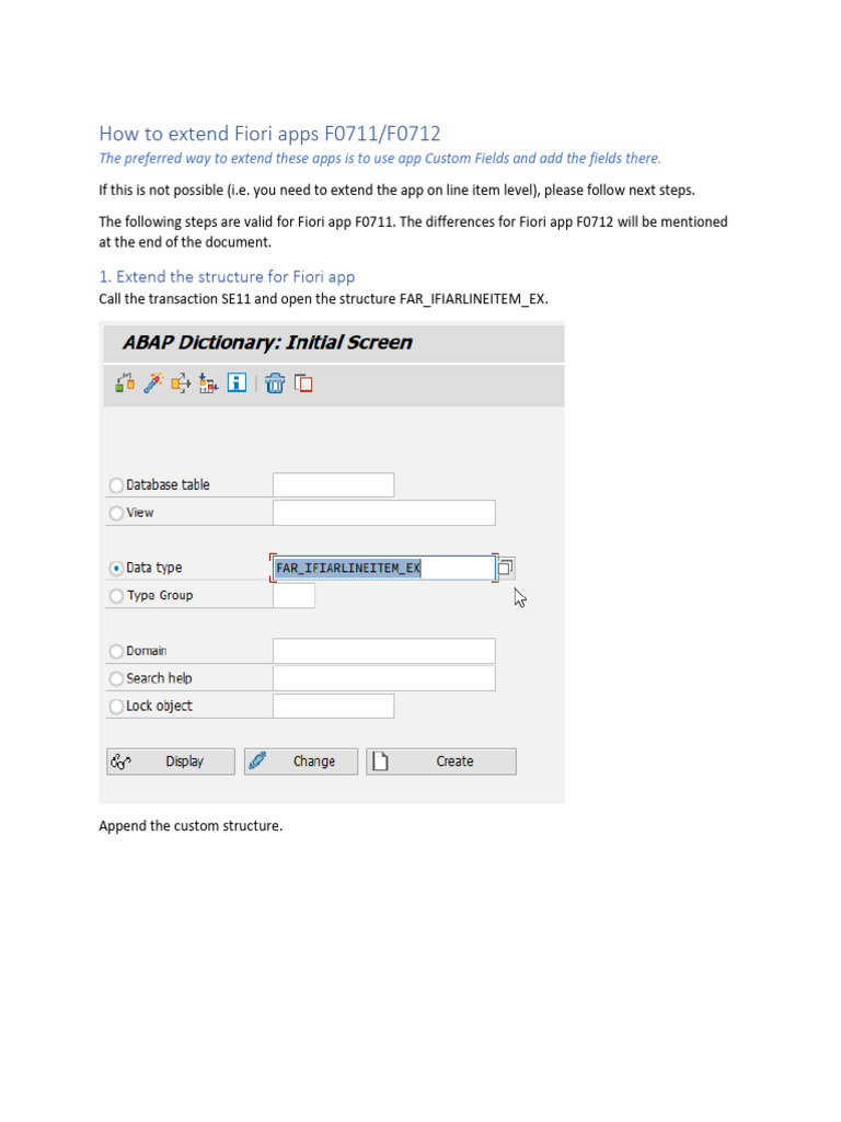 How To Extend Fiori Apps F0711 | PDF