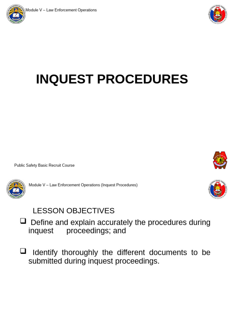 Inquest Procedures | PDF