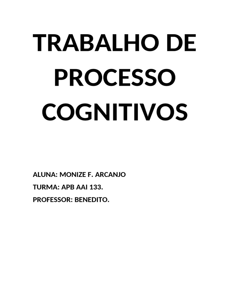 Monize Trabalho | PDF