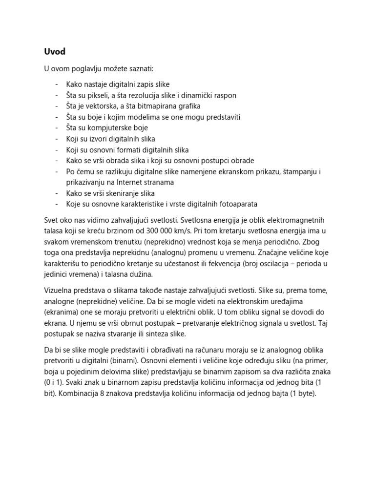 Obrada Slika Na Racunaru | PDF