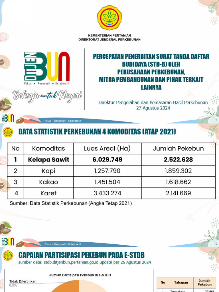 Materi Sosialisasi Pembuatan Akun e-STDB Untuk Pihak Ketiga | PDF