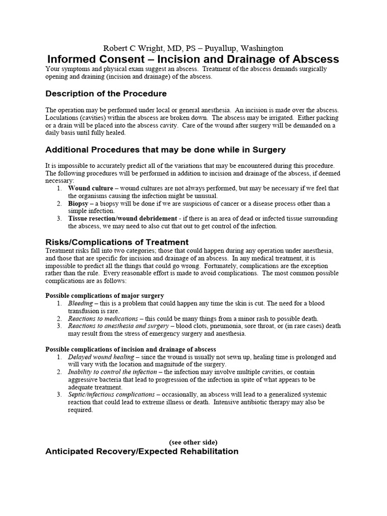 Incisional Drainage | PDF