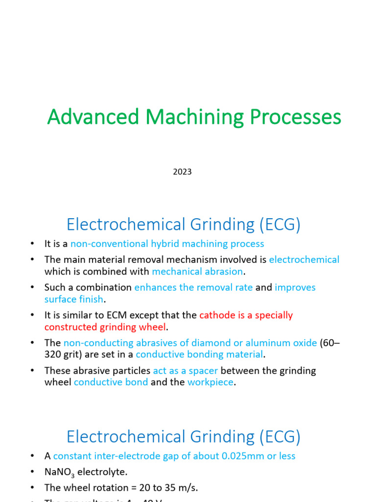 2.2.advance Machining Process | PDF | Grinding (Abrasive Cutting ...