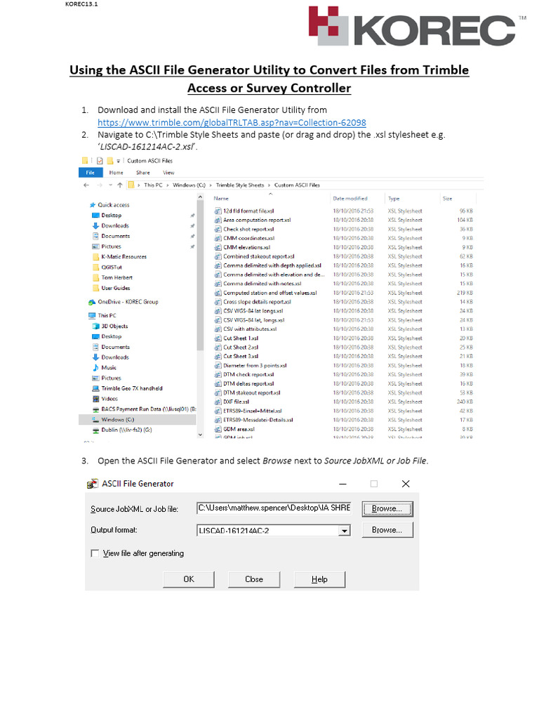 13.1 Using The ASCII File Generator Utility To Convert Files From ...