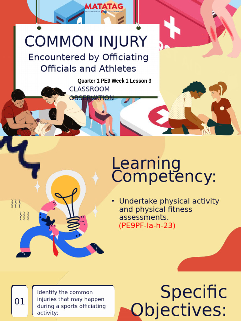 Q1 PPT-PE 9-Wk 1 (First Aid For Common Injuries) | PDF