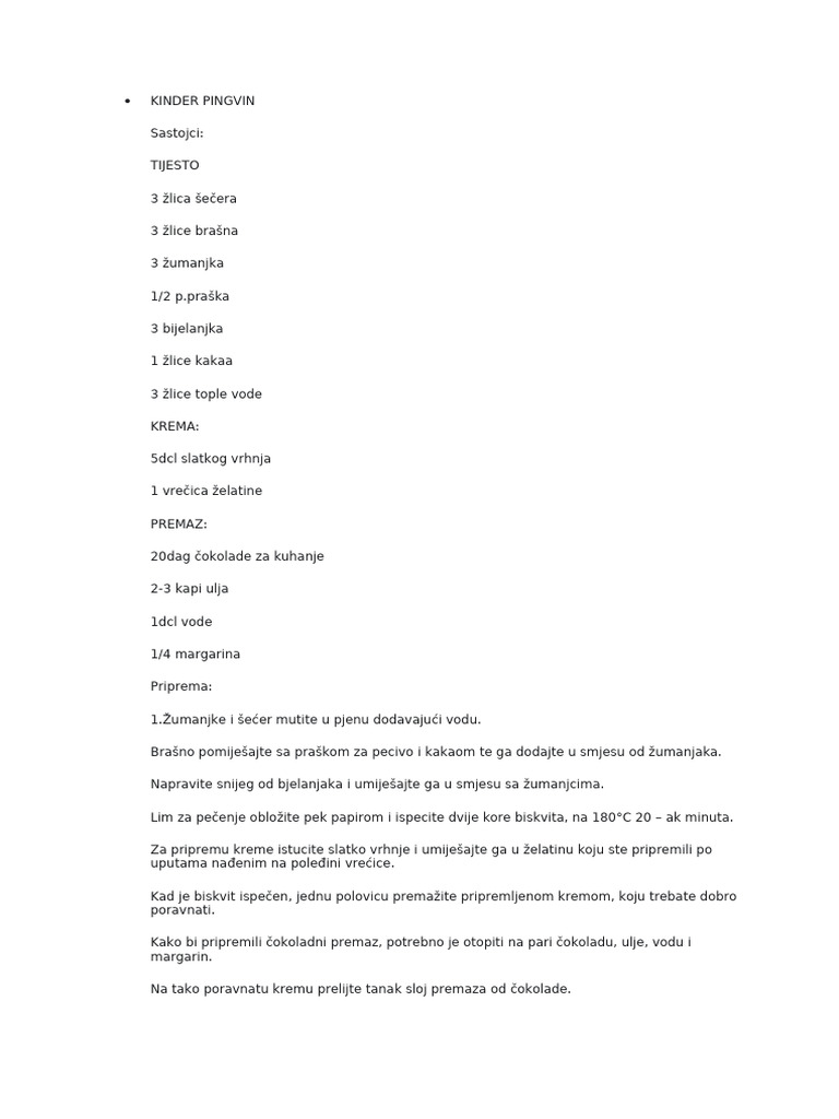 Kinder Pingvin | PDF