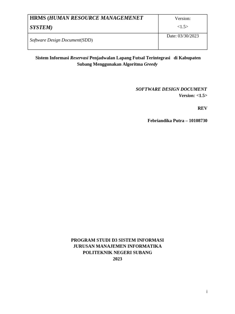 BRD HRMS Fastwork | PDF