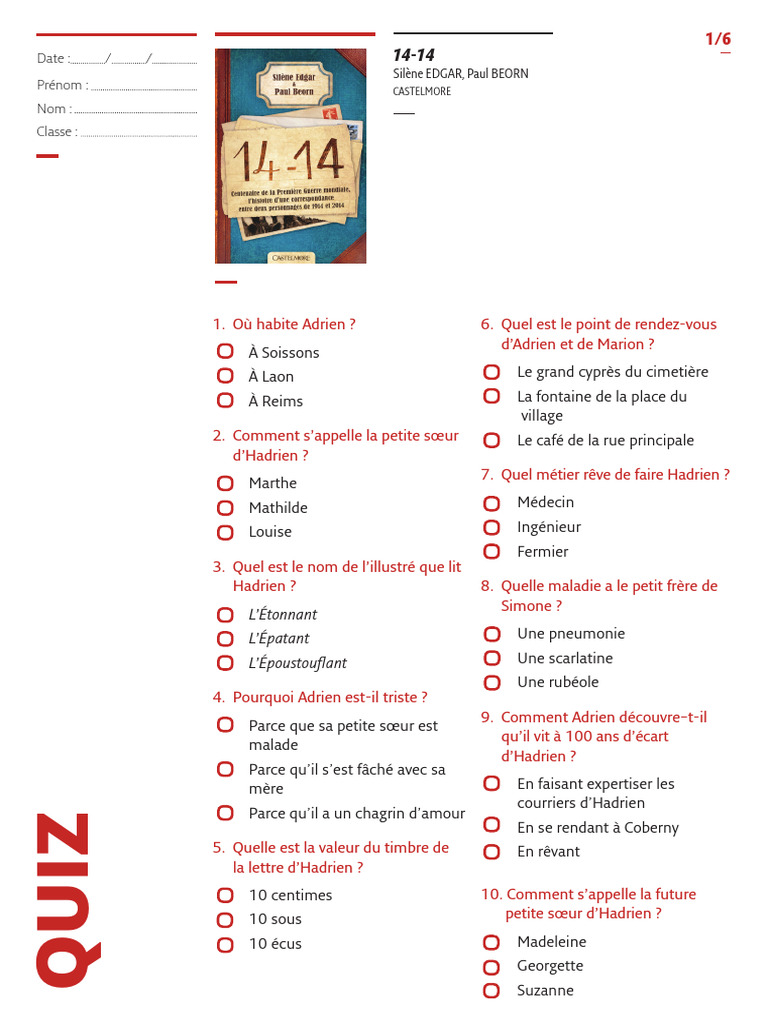 Quiz - 5-4 | PDF