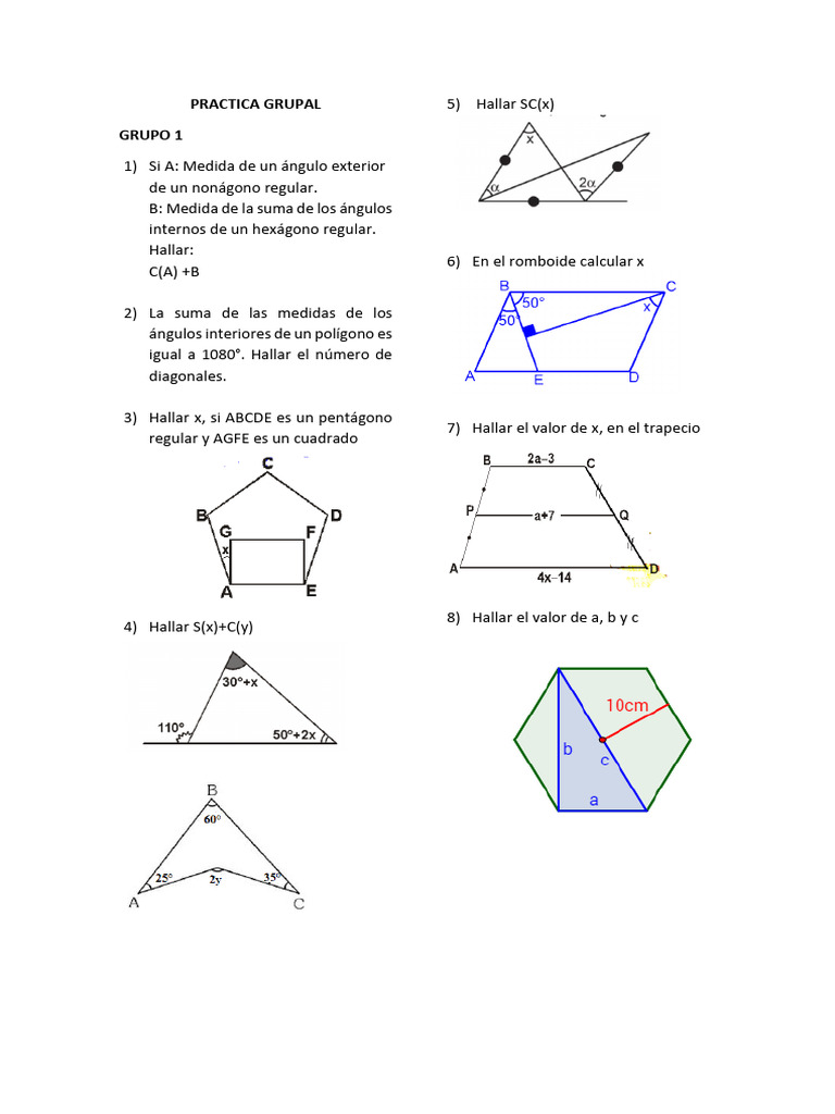 Práctica de Polígonos | PDF