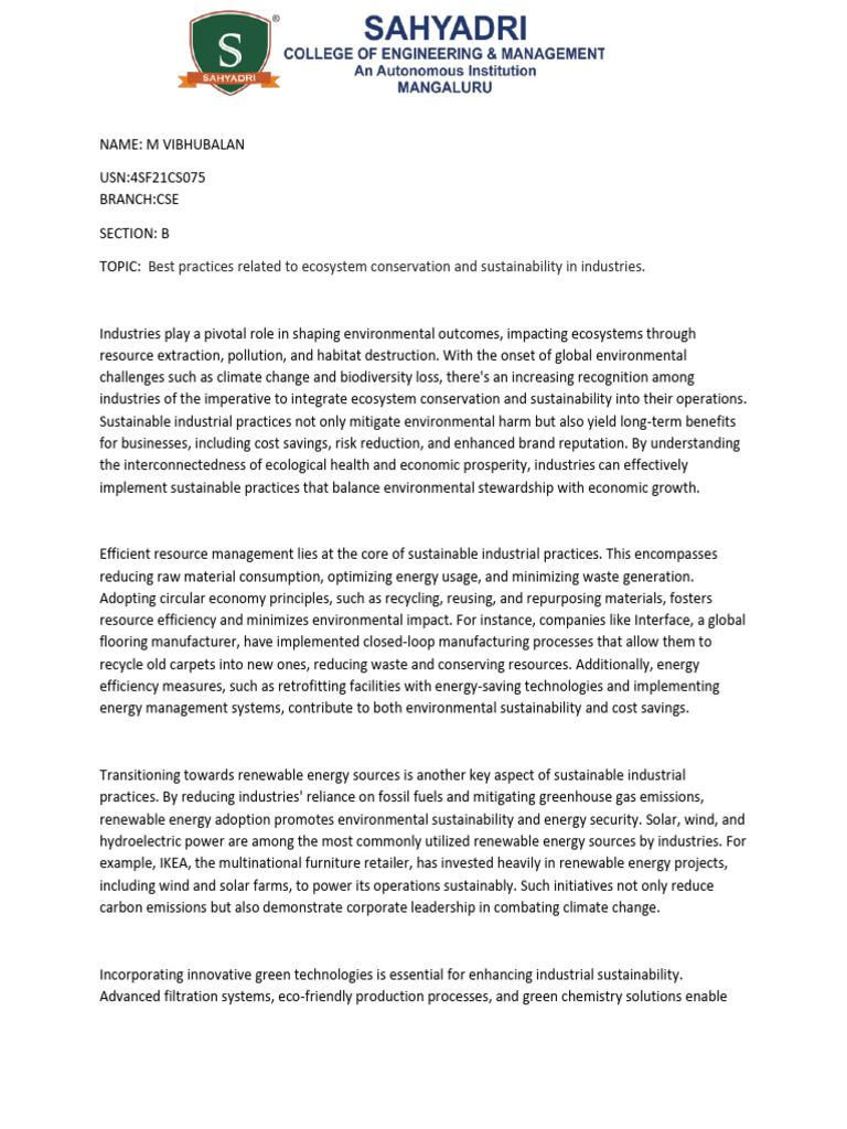 EVS Assignment | PDF