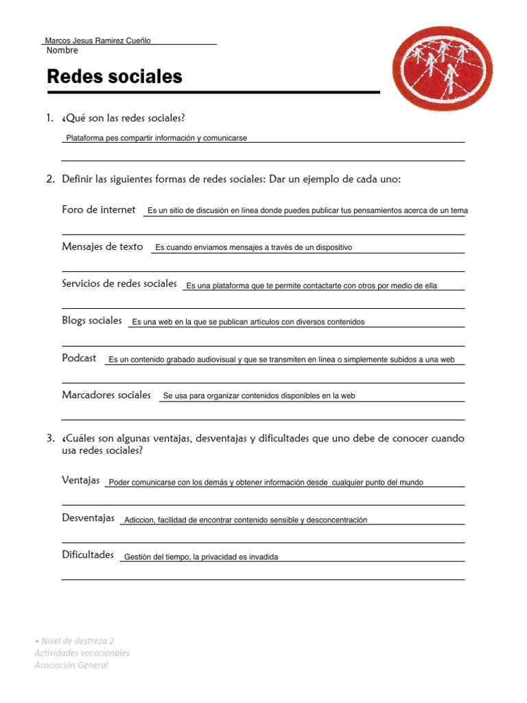 Especialidad Redes Sociales Marcos Ramirez | PDF