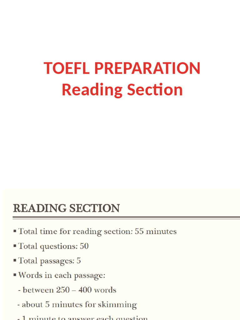 1724726219-Reading Section - Toefl | PDF