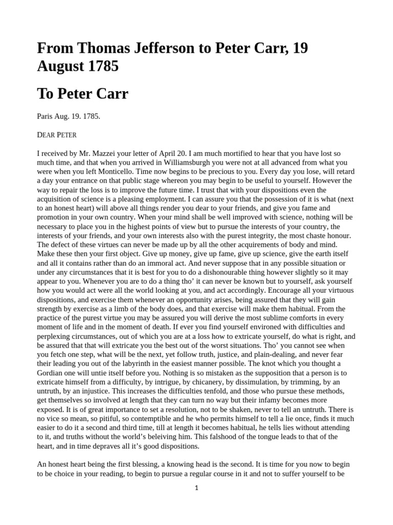 Jefferson Letters | PDF