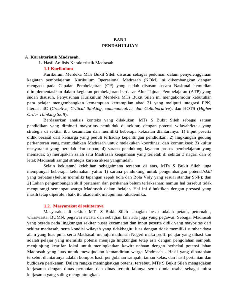 KOM MTs TAHUN 2024-2025 | PDF