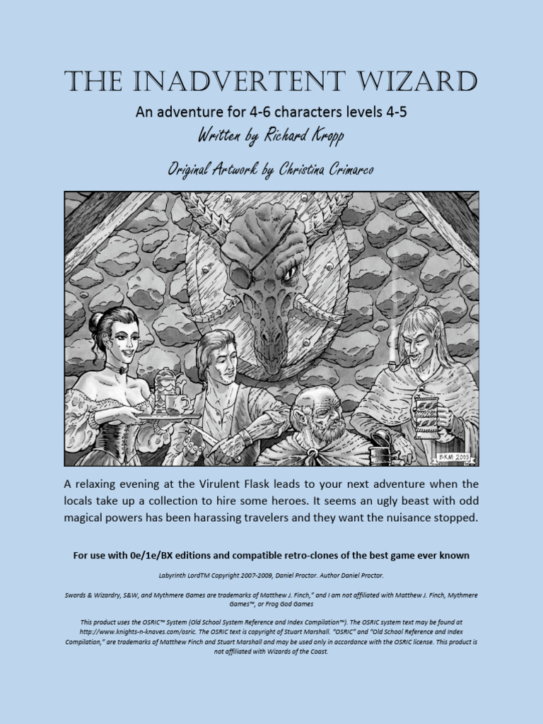 The Inadvertent Wizard (OSR) | PDF | Home & Garden | Young Adult