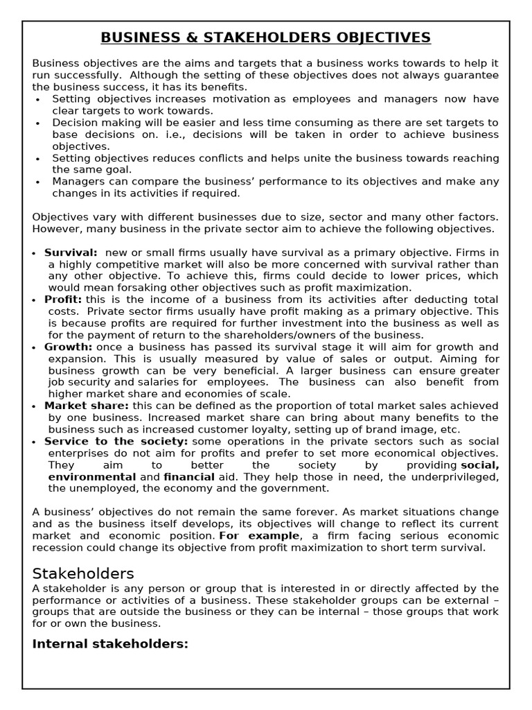 Business Studies Notes | PDF