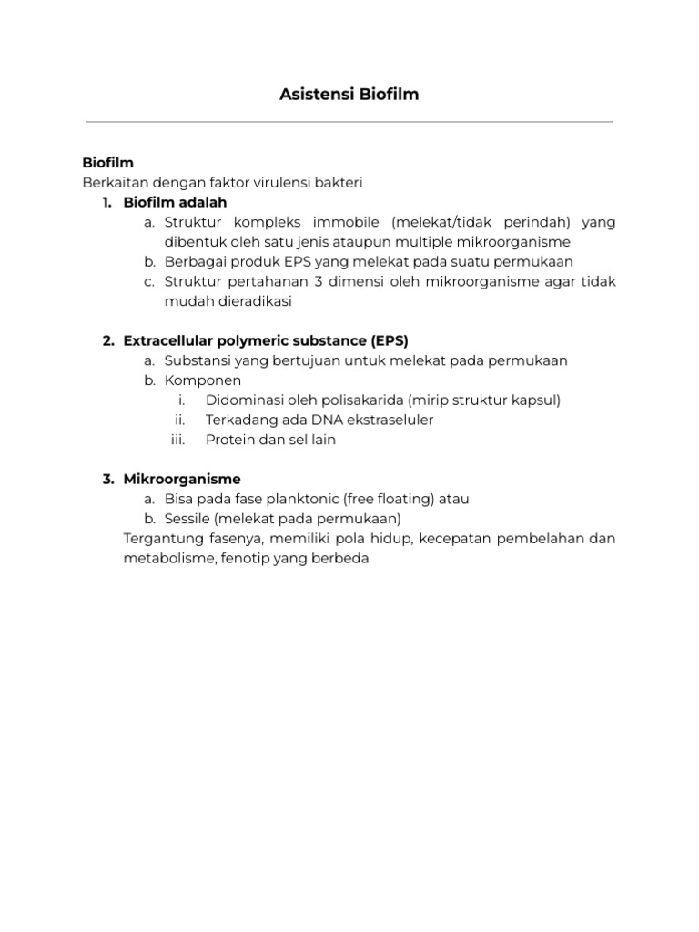 PM4. Asistensi Biofilm | PDF