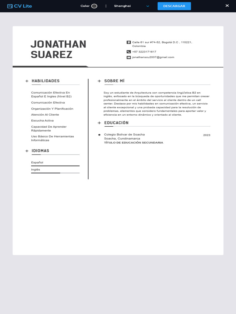 CV Lite - El generador de CV nº 1 en Internet | PDF